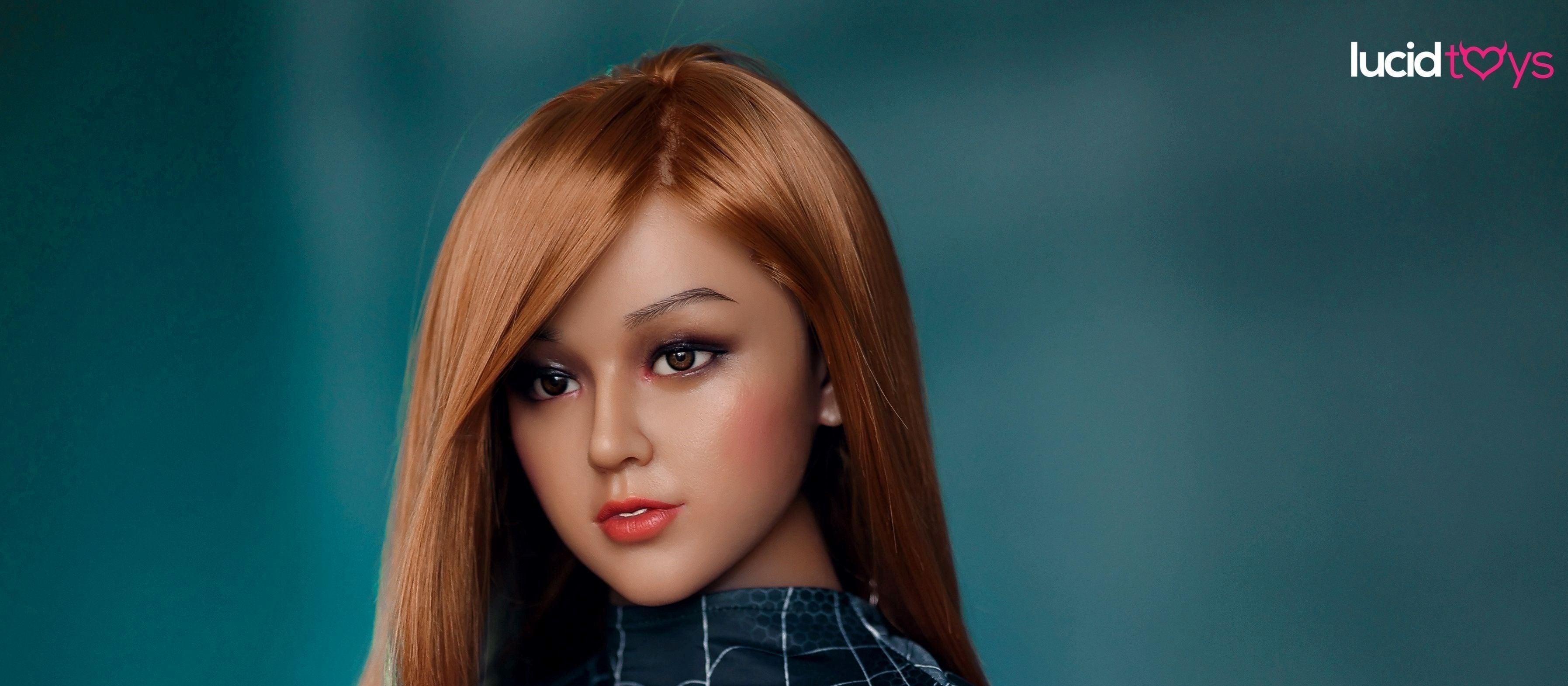 Girlfriend Dolls - Sex Doll Head - M16 Compatible - Brown – Lucidtoys